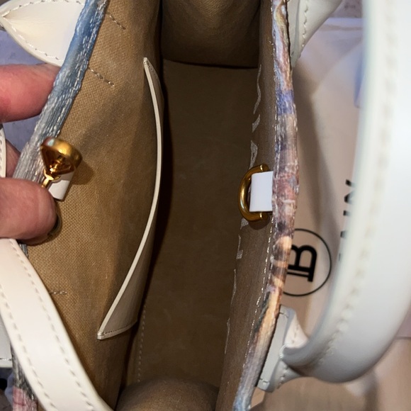 Balmain | Bags | Balmain B Army Small Tote Bag Sky Angel Print Cotton ...